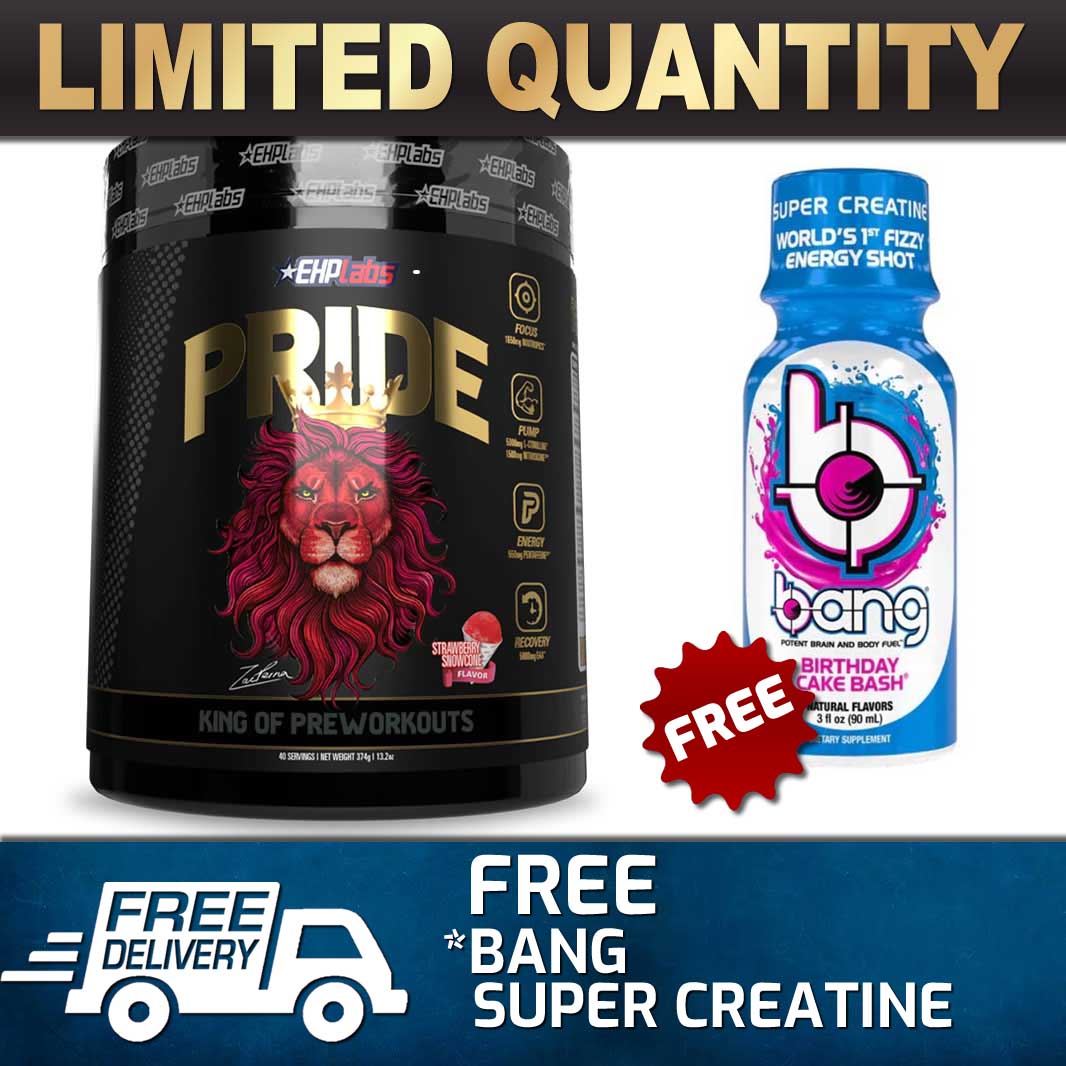 EHP LABS PRIDE PRE-WORKOUT 40SRV||OXYSHRED HIGH STIM PUMP ENERGY FOCUS ...